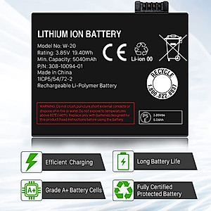 SHENMZ W-20 Battery for NETGEAR Nighthawk 5G WiFi 6 Mobile Hotspot Pro by AT&T W-20 MR5100 MR5200, MR5200-100EUS Higher Capacity Replacement Battery