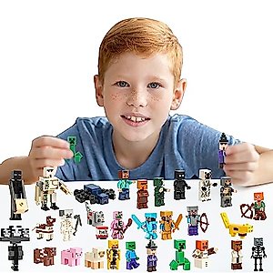 QEVXE 29Packs Cartoon Party Favor Figures Toys Set, Game Cake Toppers Mini Figures, Party Gift for Kids, 1.8inch