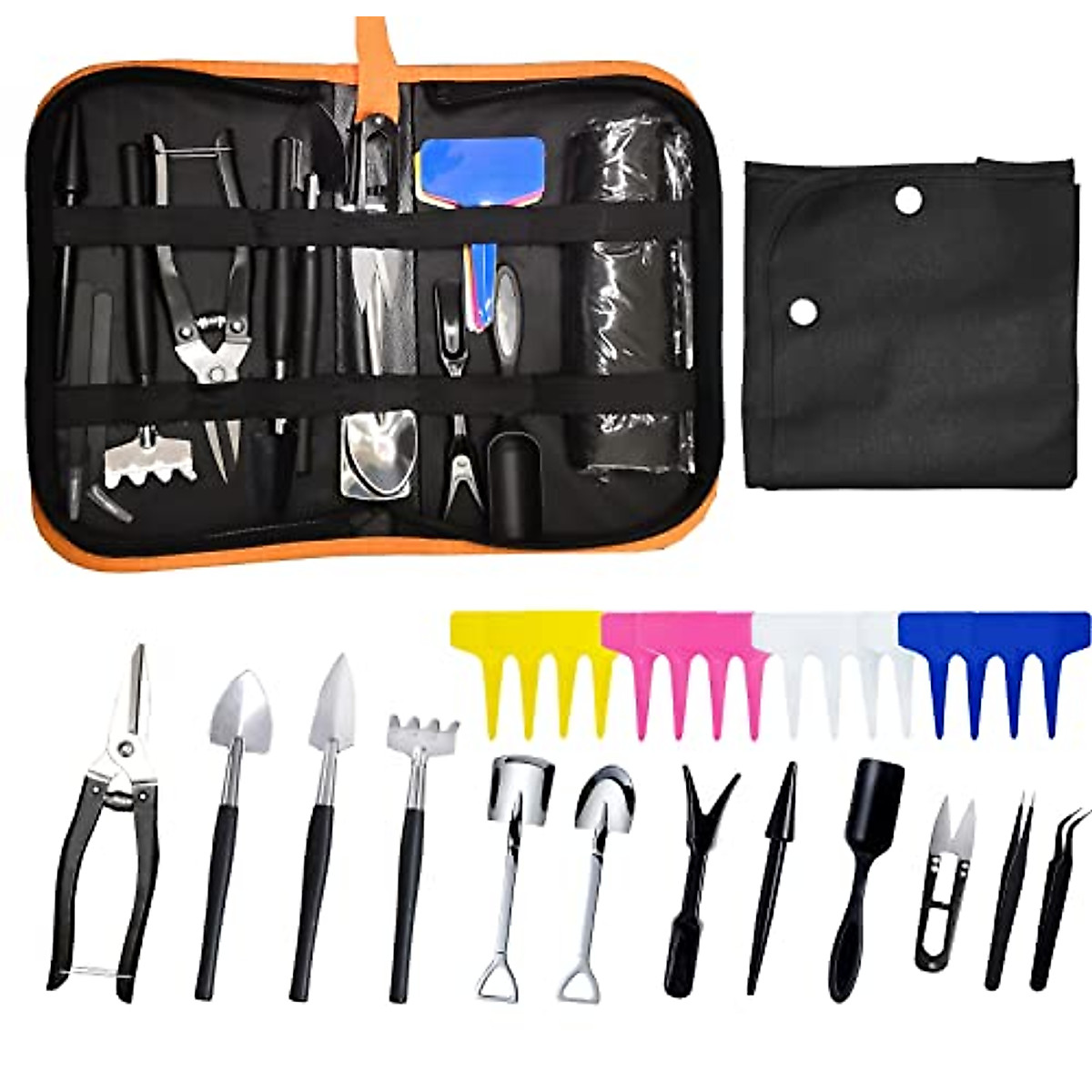 30 Pcs Succulent Tools Set, Mini Transplanting Garden Tools Kit Bonsai Tools Set for Indoor Gardening Flower Pot Cactus Care