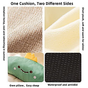 FAOLONE 18" Dinosaur Pet Bed,Large Square Dog Bed,Ultrasoft Plush Pet Bed for Large Dog Beds (Small)