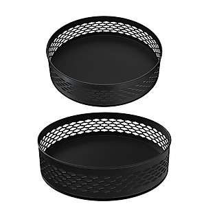 Arrozon 2Pack Turntable Organizer for Kitchen, Cabinet, Fridge, Table, 10 & 9 inch Spin Smoothly Metal Organizer Storage Rack for Spices Vitamin