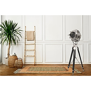 Nagina International Nautical Retro Classic Theater Collectible Steel Tripod Searchlight Lamp | Movie Props Authentic Nautical Floor Lamp Light with Heavy Large | Living Room Spot Light Lamp