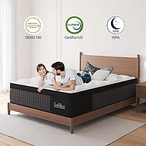Duchessz Full Mattress, 14 Inch Hybrid Mattress Eurotop with Gel Memory Foam,Motion Isolation Individually Wrapped Pocket Coils Mattress,Breathable Comfort Soft Mattress Pressure Relief