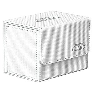Ultimate Guard Sidewinder 80+, Deck Box for 80 Double-Sleeved TCG Cards, White, Magnetic Closure & Microfiber Inner Lining for Secure Storage