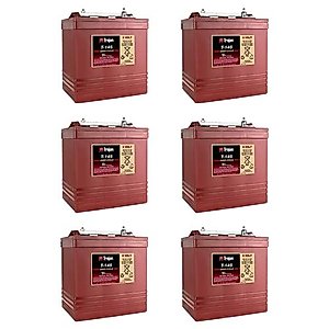 Trojan T145 6 Volt, 260 AH Deep Cycle Battery - 6 Pack