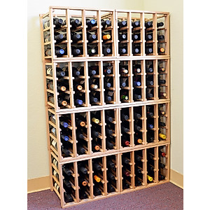 sfDisplay.com,LLC. 24 Bottle Modular Stackable Wine Rack Stack As Many Sets Together (1 Set = 24 Bottle Capacity)