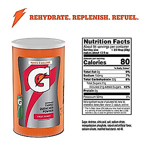 Gatorade Thirst Quencher Powder, Fruit Punch, 76.5 oz Canister