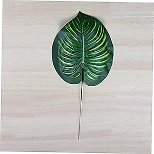 Abaodam 2Pcs Simulated Leaves Tropical Palm Leaves Fake Palm Tree Leaves House Plants Artificial Green Plants Faux Plants Greenery Decor Simulation Leaf Tropical Plant Leaves Photo Props
