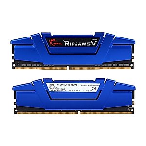 G.Skill F4-2666C15D-16GVB Ripjaws V 16GB DDR4-2666 C15D-16GVB DIMM Memory Kit - Blue