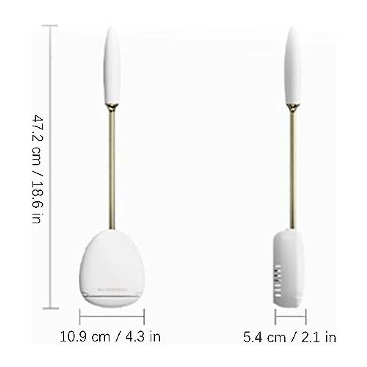 SAAKO Silicone Toilet Bowl Brush Lightweight Wall Mount Toilet Brush and Holder Set Toilet Cleaner Brush Bathroom Deep Clean