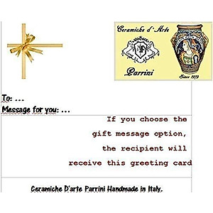 CERAMICHE D'ARTE PARRINI- Italian Ceramic Utensil Holder Wine Bottle Hand Painted Made in ITALY Decorated Grape Montalcino Tuscan Art Pottery