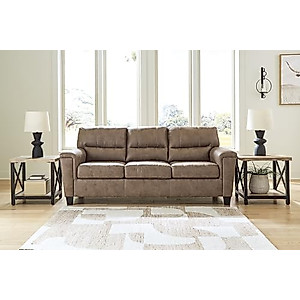 Signature Design by Ashley Navi Queen Sofa Sleeper, 89" W x 38" D x 39" H, Dark Brown