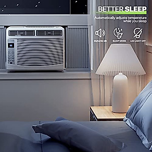 Magshion 6K BTU Window Air Conditioner, AC Window Unit with Remote Control and Washable Filter, Quiet Operation, Ideal for Rooms up to 450 Square Feet