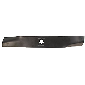 USA Mower Blades U12025BP (6) High-Lift for Husqvarna 539112079 Dixon 10782 10881 Length 18 in. Width 2-1/2 in. Thickness .200 in. Center Hole 5 Point Star 50 in. Deck