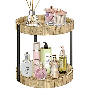 2 Tier Bathroom Organizer Countertop, Bathroom Trays Vanity Organizer Cosmetic Holder for Counter, Kitchen Storage Standing Spice Rack, Counter Shelf for Bathroom Living Room Bedroom Dressing Table
