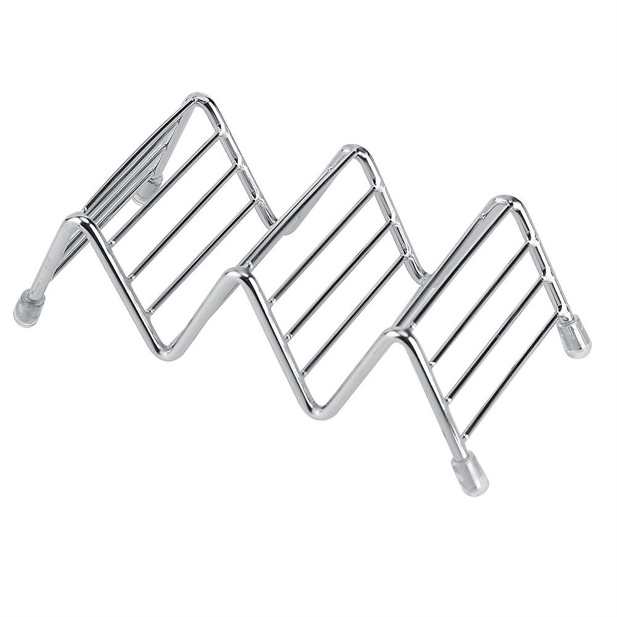 Fait Shape Stainless Steel Mexican Taco Holder Display Stand Shell Rack for Holding Soft Shell Hard Shell Burritos Sandwiches(2#)