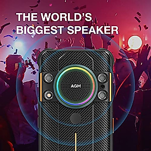 AGM H5 Rugged Smartphone(2023), Rugged Smartphone 109dB Loudest Speaker, Rugged Phone 6.52" HD Screen 6G+128G, Night Vision Camera, IP68 Waterproof Smartphone Outdoor, Dual SIM 4G Android 12