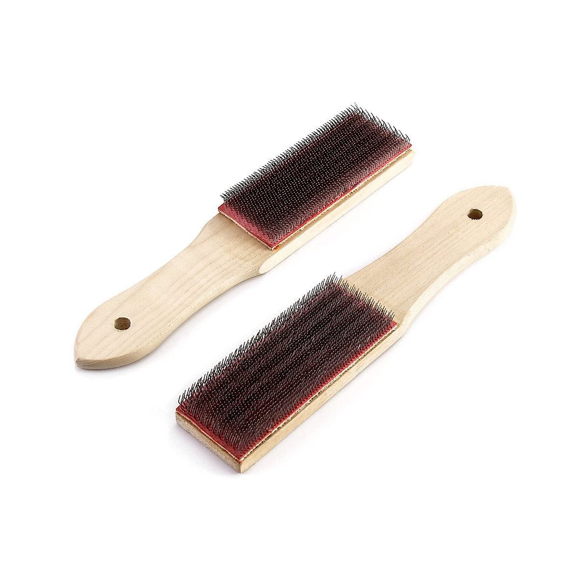 QWORK File Cleaner Carded, 2 Pack, 8" Universal File Card and Brush