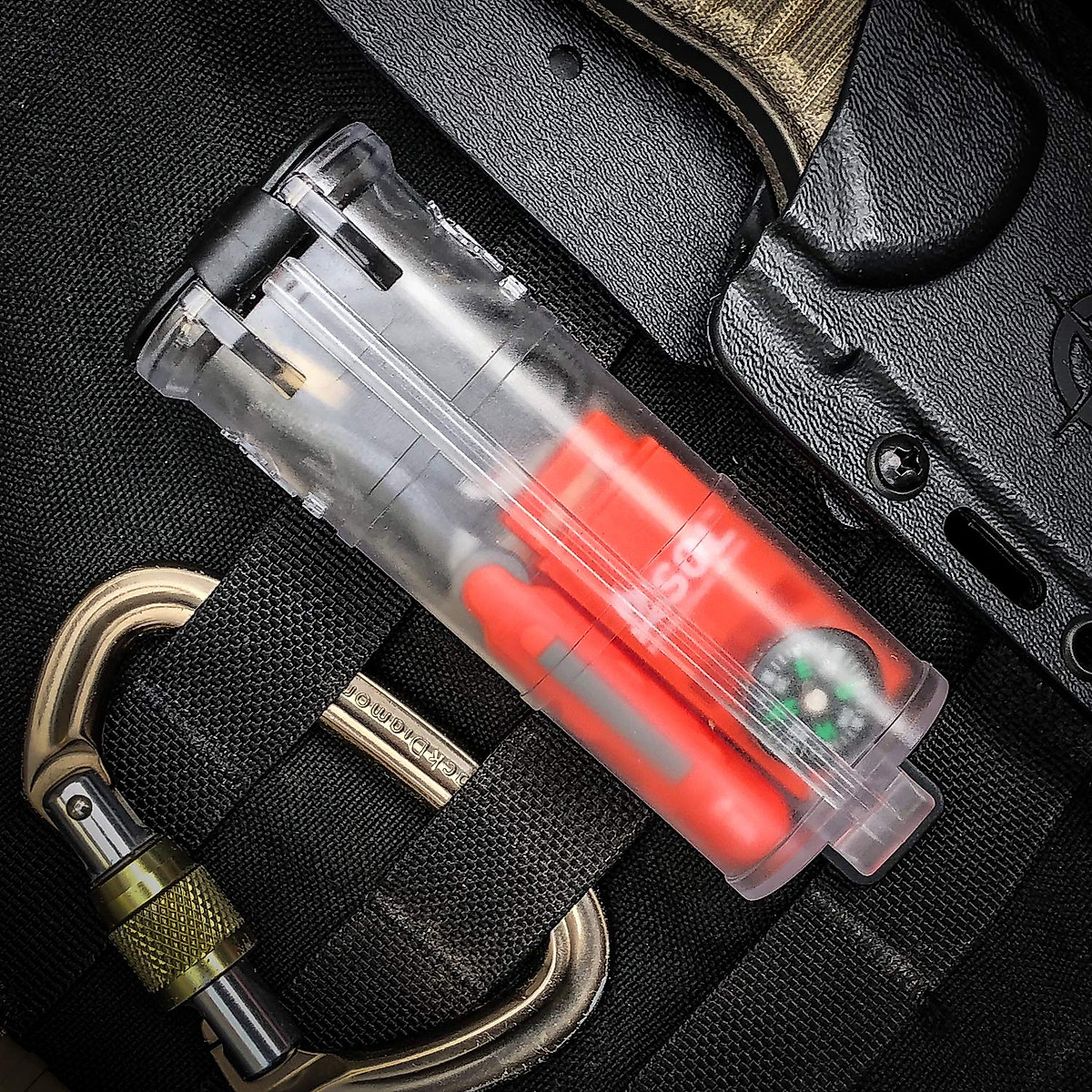 Thyrm CellVault XL Battery Storage (Clear) Case for AA, AAA, CR123, 18650 Batteries, Survival Gear, Made in USA