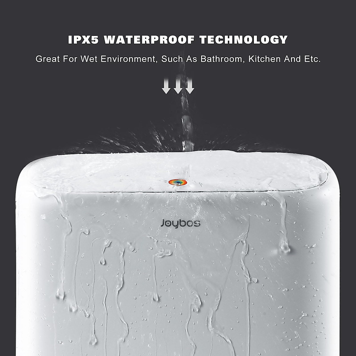 funest Bathroom Trash Can with Lids, 3.3 Gallon/12.5 Liter Small Garbage Cans with Pop-Up Lid, Automatic Adsorption of Garbage Bags, Slim Wastebasket for Office, Bedroom, Kids Room, Living Room