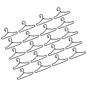 SAFIGLE 25pcs Simple Sturdy Miniature Dress for House Small Coat Clo Hangers Plastic Holders Clothes Black Outfit Holding Rack Clothing Mm Practical Support Hanging Wire Accessories
