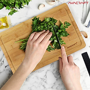AVACRAFT Kitchen Utility Knife, High Carbon German 1.4116 Stainless Steel, Cutting Chopping Carving Knife, Ergonomic Wooden Handle, Razor Sharp, 5inch Knife with Custom Storage Case