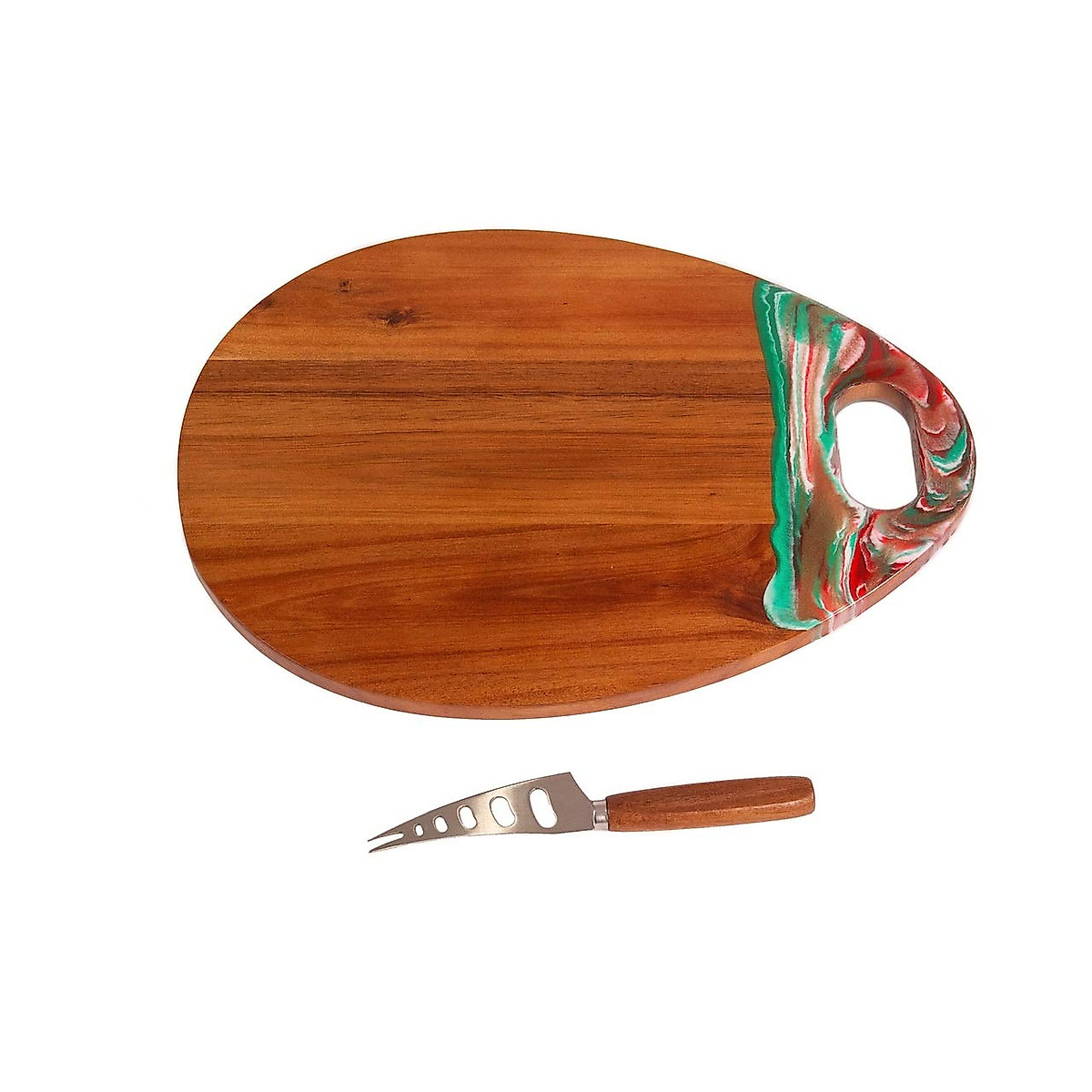 Resin Teardrop Cheese Board and Knife set,