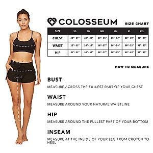 Colosseum Active Women's Junior Fit Four Way Stretch Micro French Terry Dolphin Lounge Short with Pockets (Black, Large)