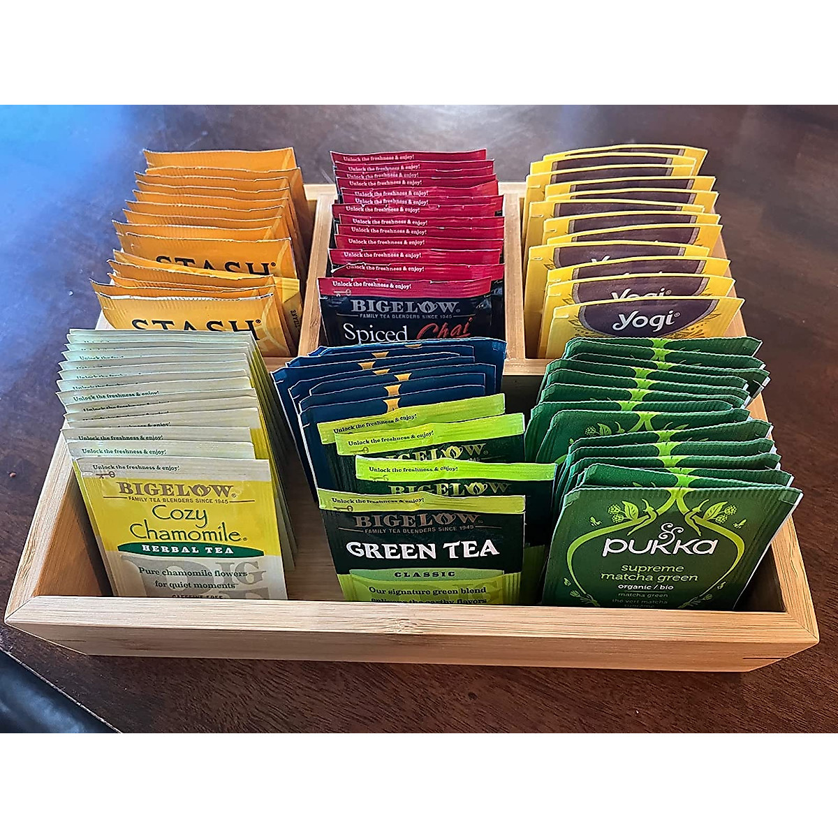 Tea Bag Holder, Tea Bag Storage Organizer, Tea Candy Basket, Sugar Packet Organizer, Coffee Station Condiment Organizer