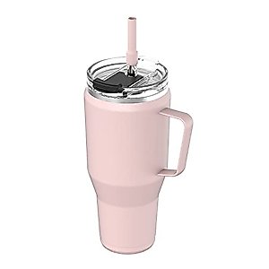 Zenbo 40 oz Tumbler with Handle and Straw Lid | Insulated Cup Reusable Stainless Steel Water Bottle Travel Mug Cupholder Friendly,Leak Proof,Dishwasher Safe