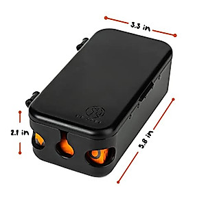 Pexter Dog Poop Bag Dispenser, Outdoor or Indoor Pet Waste Bag Dispenser Station, Stick-On or Screw-On Wall Mount, Poop Bags Storage Outdoor Container, Includes 4 Doggie Bag Rolls