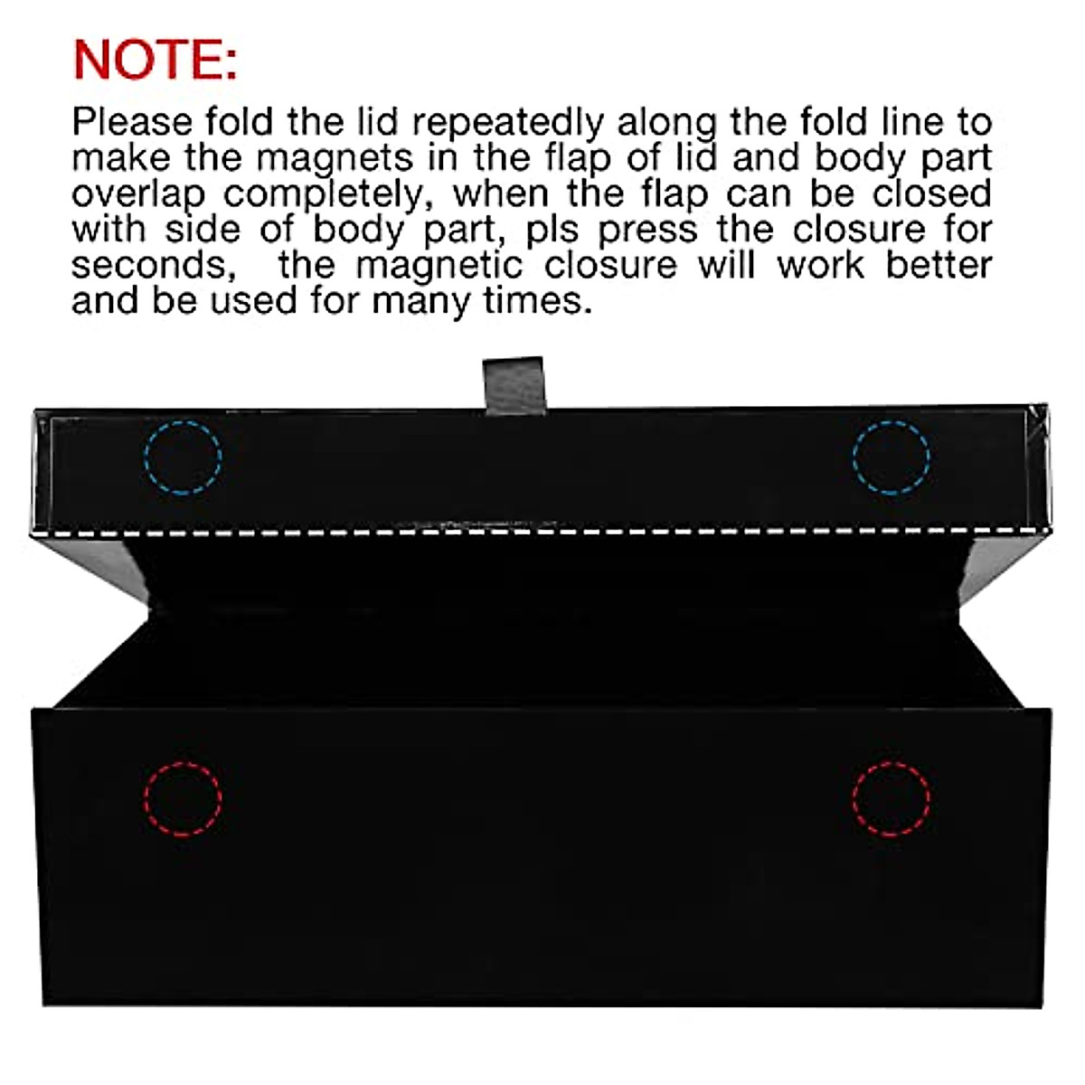 Aimyoo 1 Pack Big Black Magnetic Gift Boxes with Lids 13.8x9x4.3 inch, Groomsman Bridesmaid Proposal Box, Rectangle Collapsible Box for Storage Graduation