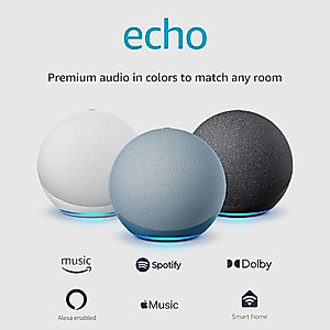 Echo (4th Gen) | With premium sound, smart home hub, and Alexa | Twilight Blue