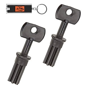 2 Pack of Irritrol Replacement Key, Rain Dial External Controller Key R8969, Pack of 2 Outdoor Replacement Keys for Irritrol Controller Sprinkler Irrigation Boxes with Included LED Keychain Light