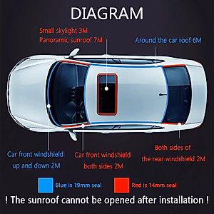 16.4Ft Car Weather Stripping,T-Shape Cuttable Car Windshield Trim Sunroof Seal with Self Adhesive,Waterproof Rubber Edge Trim for Cars Trucks SUVs,Keeps Car Interior Tidy and Quieter