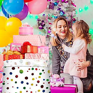 DecorWoo 4 Pack 48"x36" Extra Large Gift Bags with Ribbons, Oversized Jumbo Plastic Gift Wrap Bags for Bikes, Baby Showers, Birthdays, Christmas, Holiday Presents, and Big Gifts