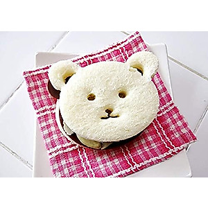 Cute Bear Bento Lunch Sandwich & Cookie Cutter. Easy 2 steps. BPA FREE. Made in Japan.