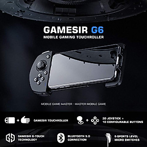 Mobile Game Controller GameSir G6, Android Wireless Bluetooth Gaming Controller, One-Handed Gamepad with Joystick for CODM/PUBG/ROS
