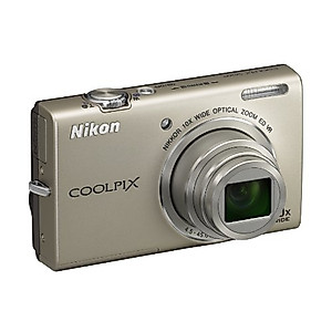 Nikon COOLPIX S6200 16 MP Digital Camera with 10x Optical Zoom NIKKOR ED Glass Lens and HD 720p Video (Silver)