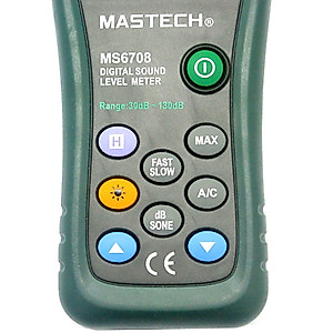 Professional Digital Sound Level Meter MS6708 anallog bar 30 to 130dB Backlight