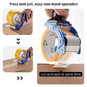PROSUN Fast Reload 2 Inch Tape Gun Dispenser Packing Packaging Sealing Cutter Blue