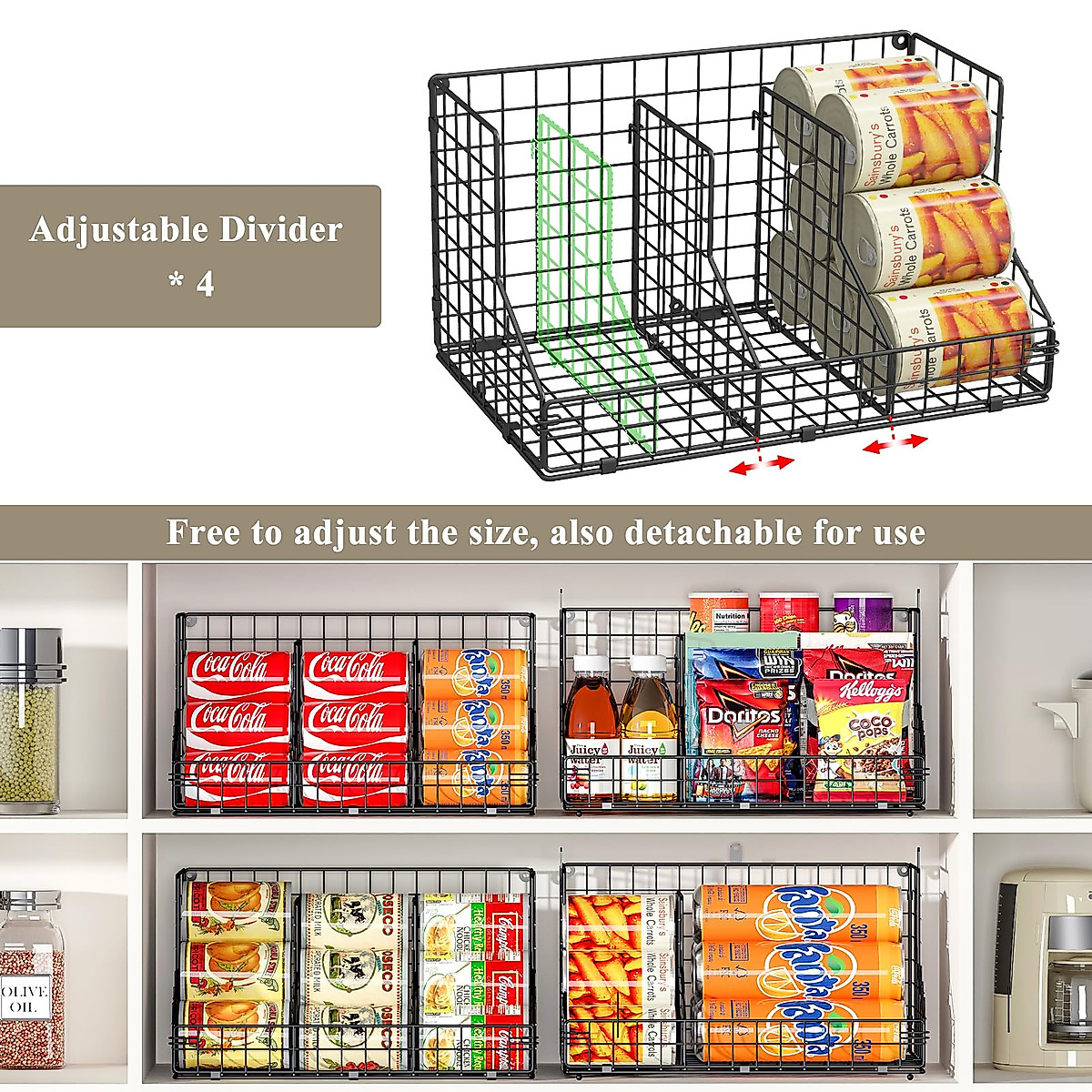 X-cosrack Fresh Egg Holder Countertop, 3 Tier Egg Rack with 4 Dividers to Separate Eggs for A Week, Stackable Wire Baskets for Storing Fresh Eggs, Large Egg Dispenser for Countertop/Wall-Mounted