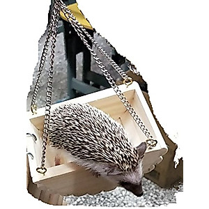 Hypeety Wooden Hamster Swing Toy for Dwarf Hamster Gerbil Rat Mouse Mice Small Animla Cage Perch StandToy