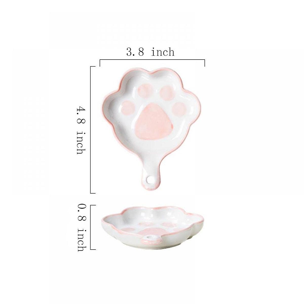 Gaolinci Cute Cat Claw Ceramic Spoon Rests, Easy-to-Clean Kitchen Cutlery Holder (Set of 2)