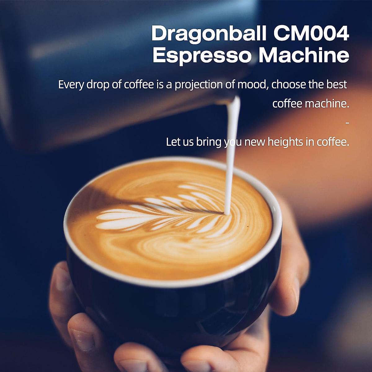 DRAGONBALL Espresso Machine, 20 Bar Coffee Machine with Milk Frother, Professional Espresso Maker with 40oz Removable Water Tank, Espresso Machines for Home, RED