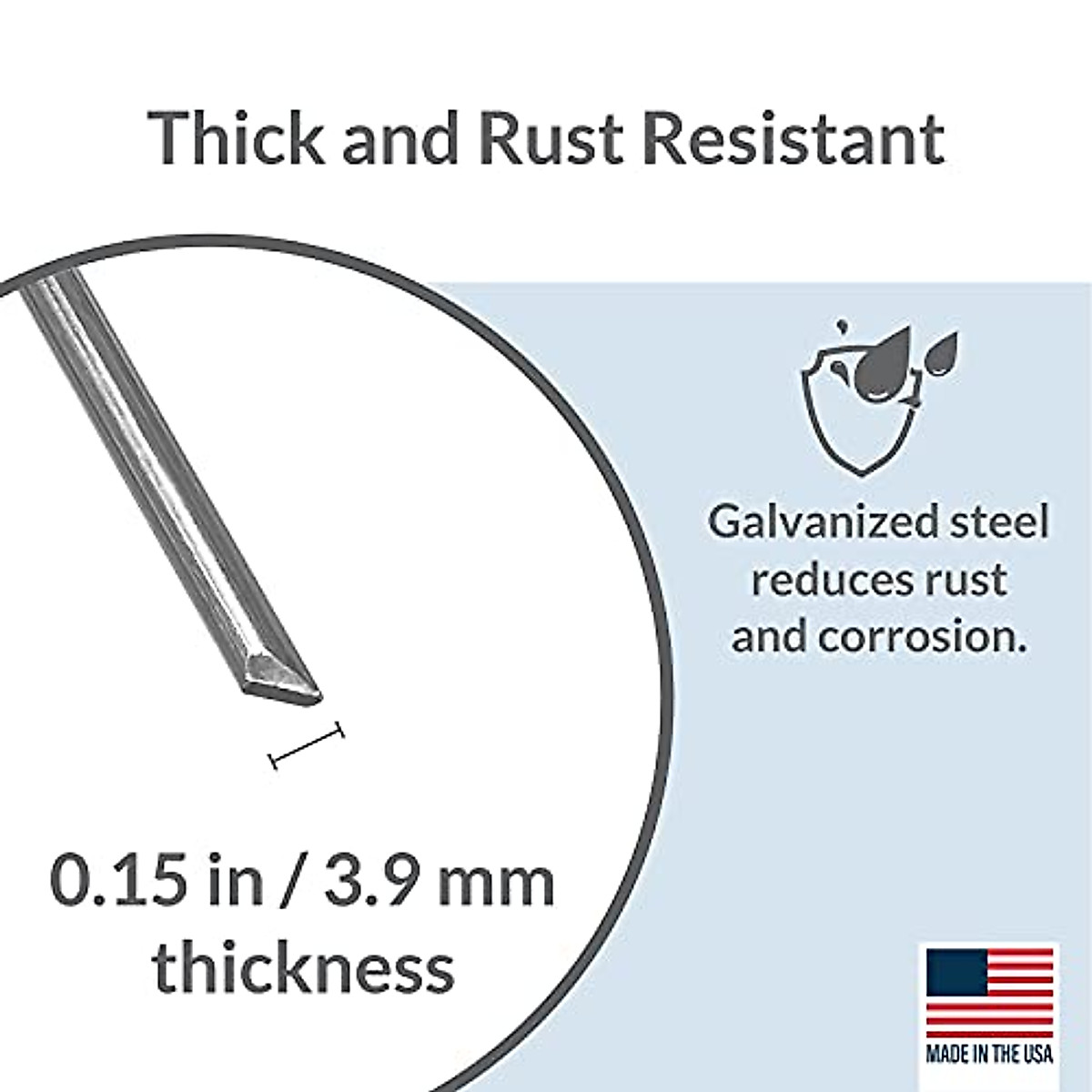 Pinnacle Mercantile 30 Pack Tent Stakes Metal Garden Edging Fence Hooks Pegs Christmas Decoration Stakes Made USA 9 inches Long