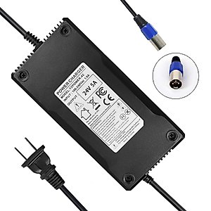 YZPOWER 29.4V 5A Power Adapter for Electric Bike Mobility Scooter 24V Lithium Battery Charger 3-Pin XLR Connector