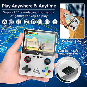 Handheld Retro Game Console with 32G TF Card ,Preloaded 10,000+ Games, Retro Gaming Console Supported 11 Emulators 3.5-inch IPS Screen (White)