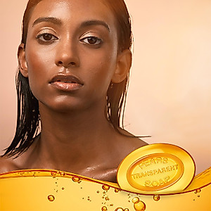 Pears Soap, Face & Body Soap, Amber – Pure & Gentle Transparent Bar Soap, Moisturizing Glycerin Soap with Natural Oils for Pampered, Glowing Skin, 4.4 Oz (Pack of 12)