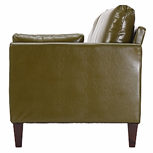 STARY 78" Faux Leather Comfy Couch for Living Room Sofas, Green